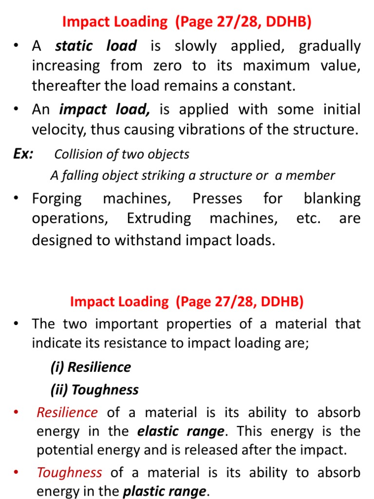 3 Impact Loading | PDF | Bending | Elasticity (Physics)