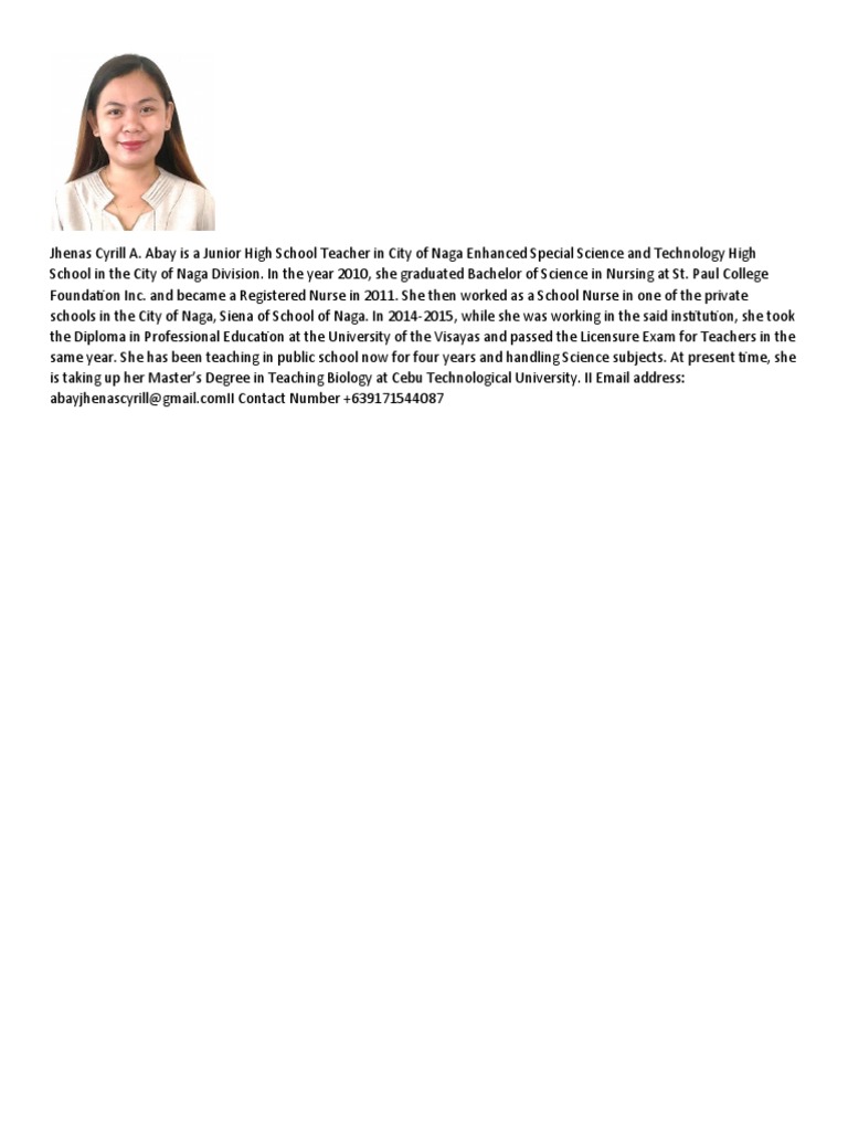 Sample Bionote | PDF | Career & Growth | Self-Improvement