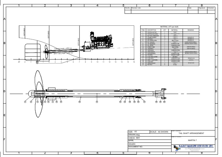 LCT Martin 7 (Revised Edition) (As Built) - Tailshaft | PDF | Screw | Steel