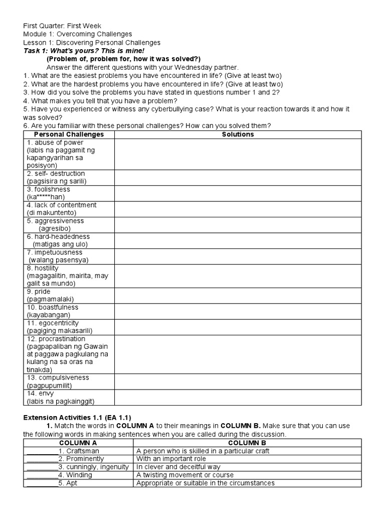 Module 1 Lesson 1 | PDF | Minotaur | Theseus