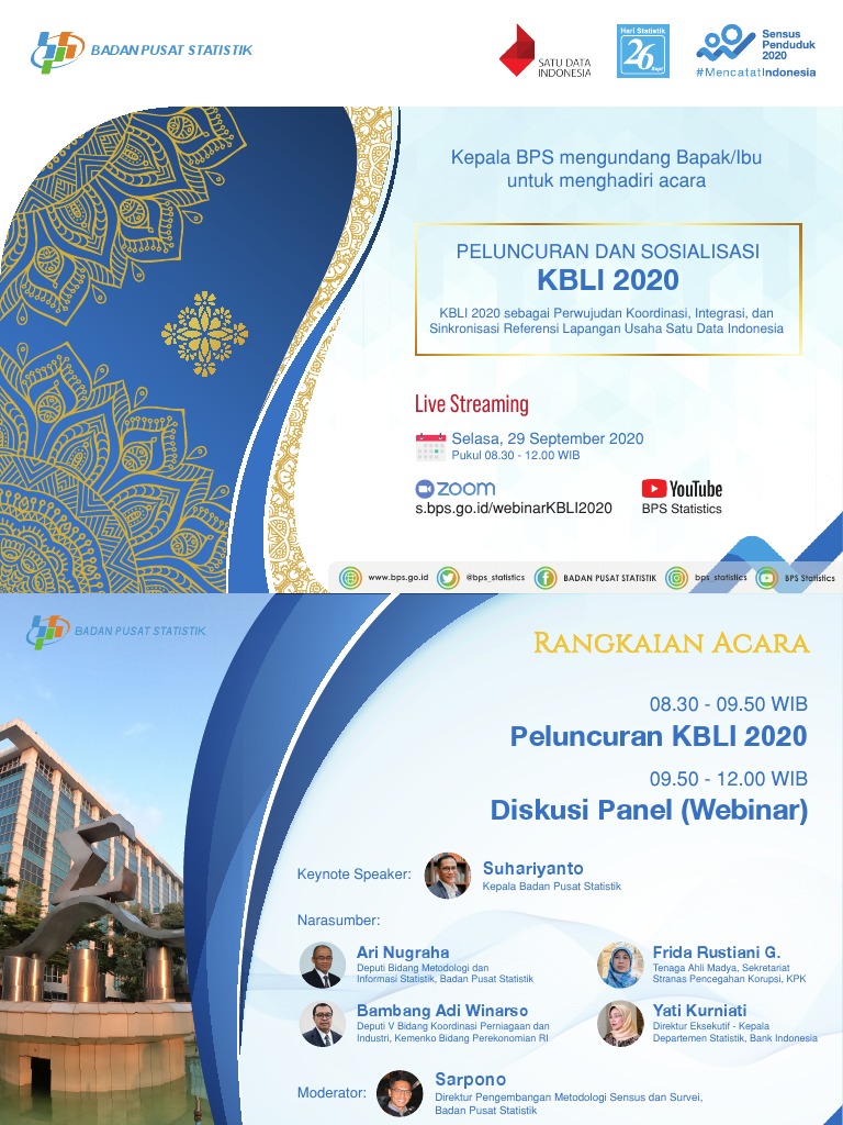 Peluncuran KBLI 2020 oleh BPS | PDF | Komputer