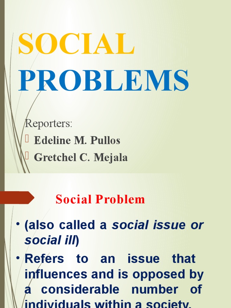 Final Social Problems Report | PDF