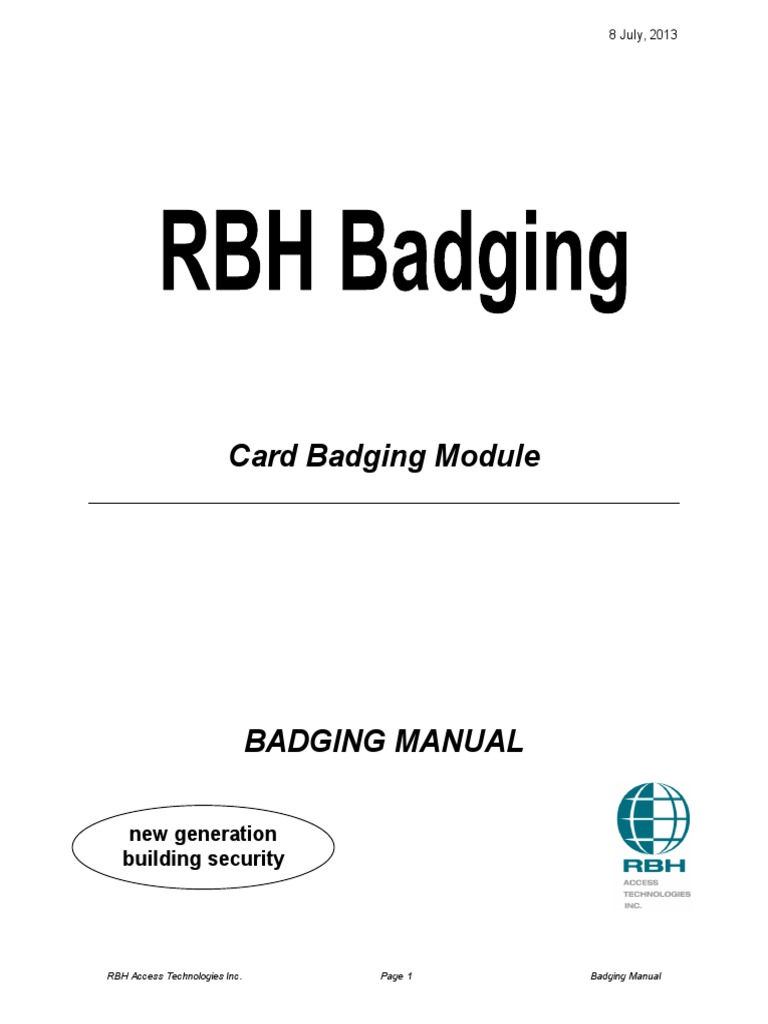 Badging Manual | PDF | Trademark | Barcode