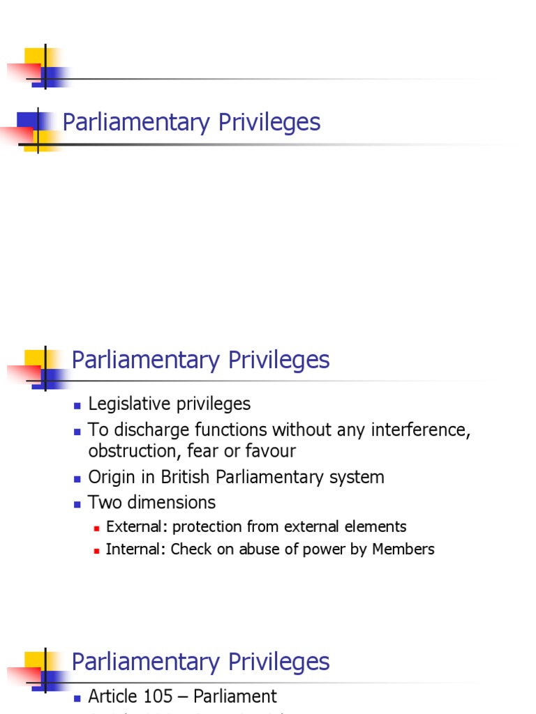 Understanding Parliamentary Privileges in India | PDF | Parliamentary ...
