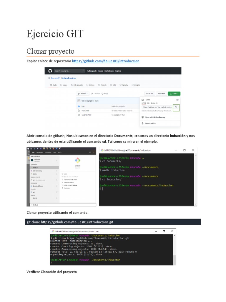 Ejercicio GIT | PDF