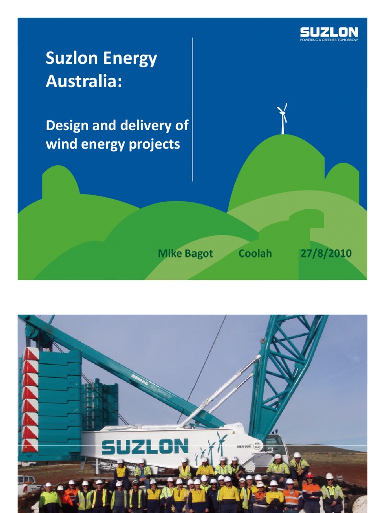 Mike Bagot Suzlon | PDF | Wind Power | Wind Turbine
