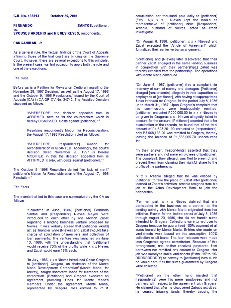 Partnership Cases Pdf Partnership Lawsuit