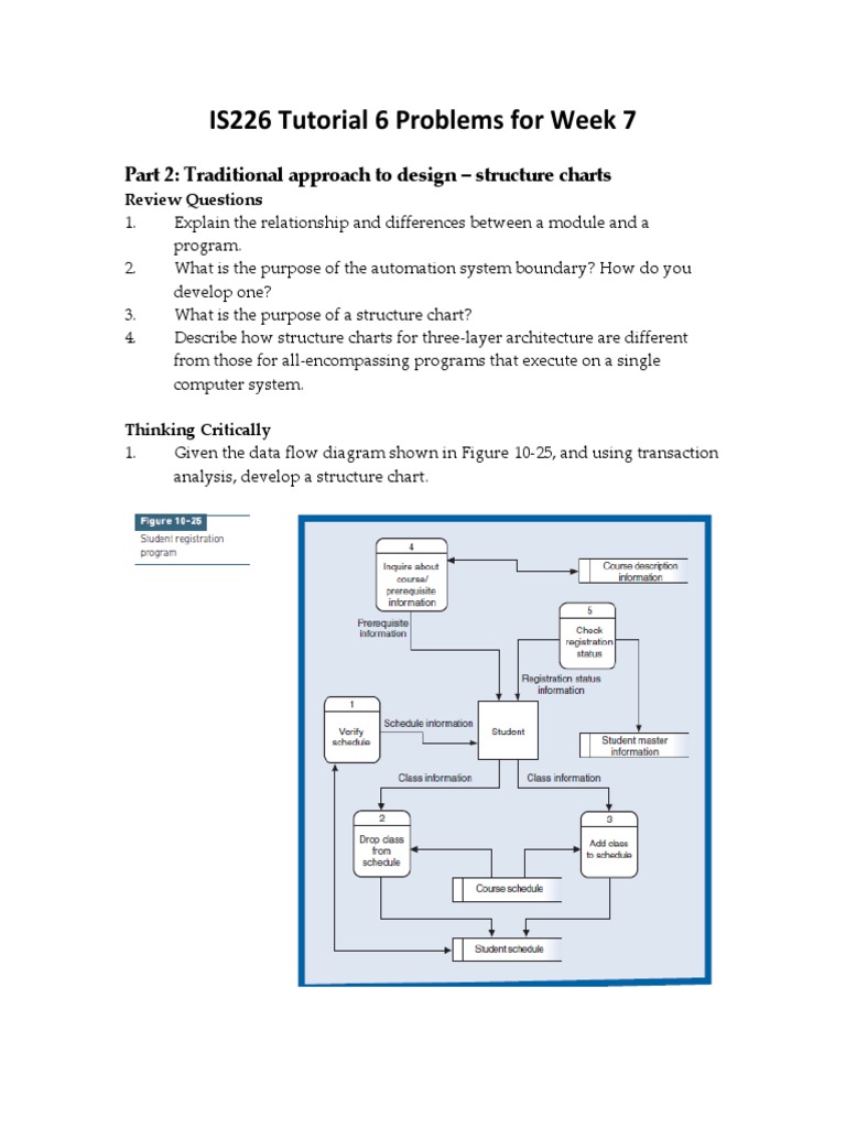 IS226 Week 7 Structure Chart Problems | PDF | Art | Computers