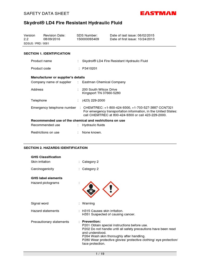 LD 4 MSDS | PDF | Toxicity | Dangerous Goods