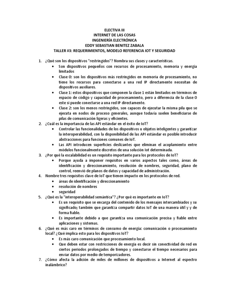 Taller ELECTIVA III No. 3 | PDF | Internet de las Cosas | Big Data