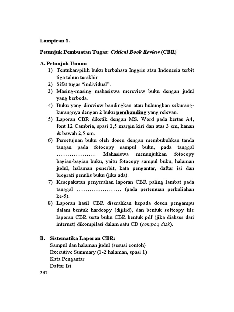 FORMAT LAPORAN CBR-fix | PDF