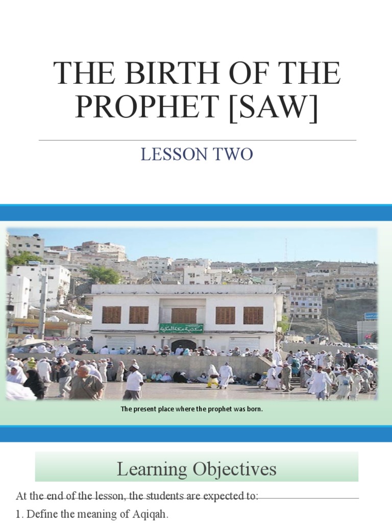 The Birth of The Prophet (Saw) : Lesson Two | PDF | Muhammad ...