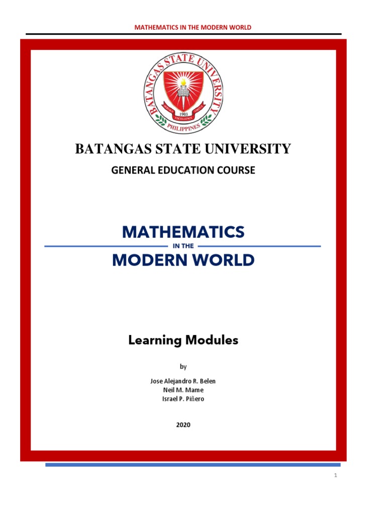 Mathematics in the Modern World Modules | PDF | Pattern | Symmetry
