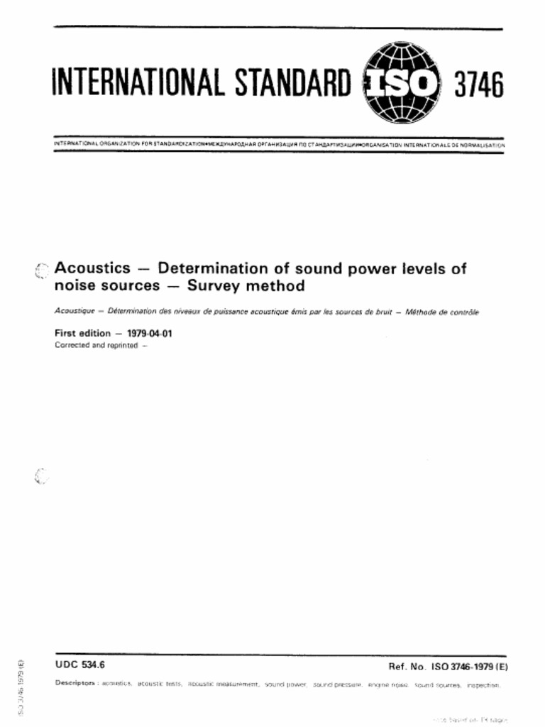 Iso 3746 - Ed01 1979 PDF | PDF