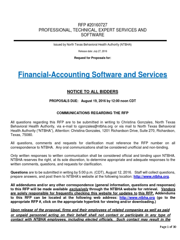 Accounting Software RFP | PDF | Accounts Payable | Cheque