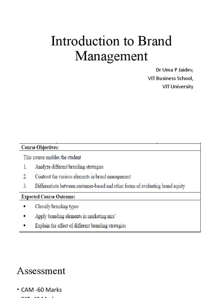 Introduction To Brand Management | PDF