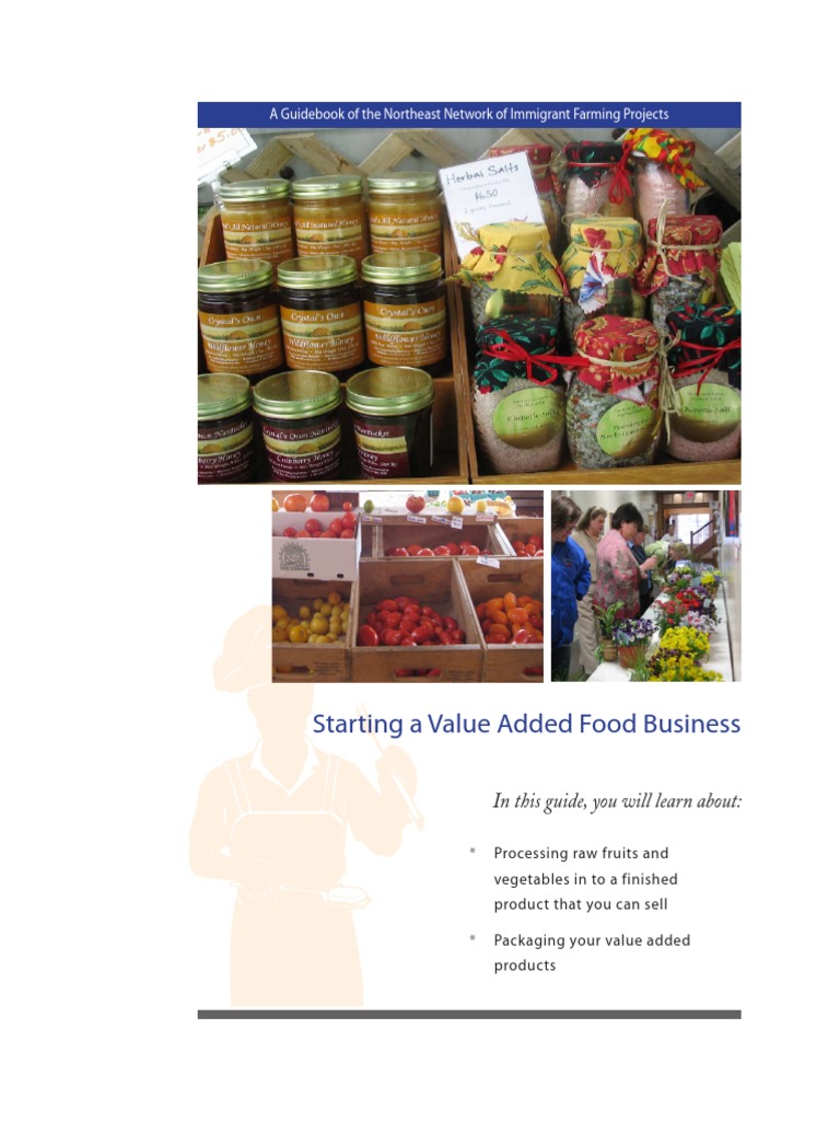 Starting a Value-Added Food Business Guide | PDF | Salsa (Sauce) | Retail