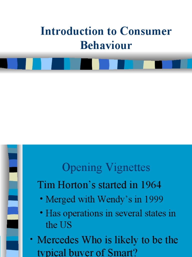 Introduction To Consumer Behaviour | PDF | Consumer Behaviour | Market ...