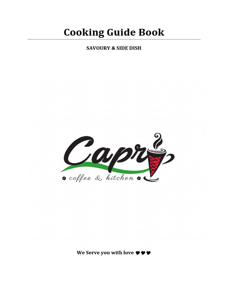 Cooking Guide Book: Savoury & Side Dish | PDF | French Fries | Foods