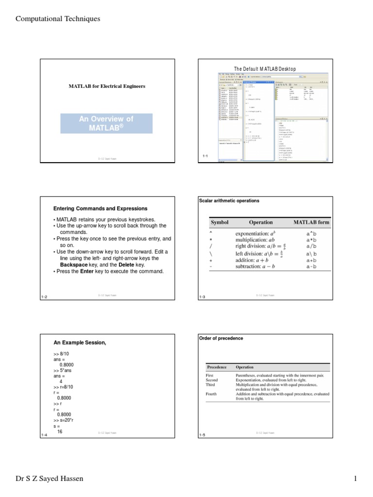 An Overview of Matlab: Computational Techniques | PDF | Matlab | Debugging