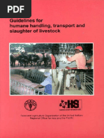 Humane Livestock Handling Guide | PDF | Animal Slaughter | Food Safety