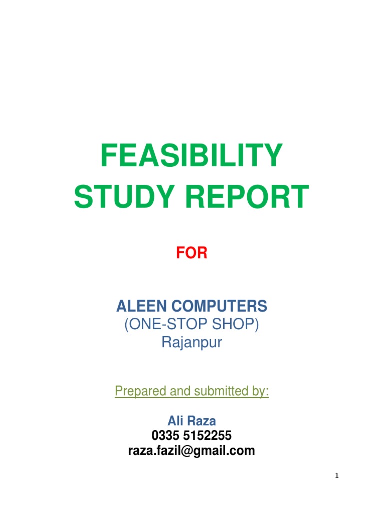 Feasibility Study Report: Aleen Computers | PDF | Balance Sheet | Expense