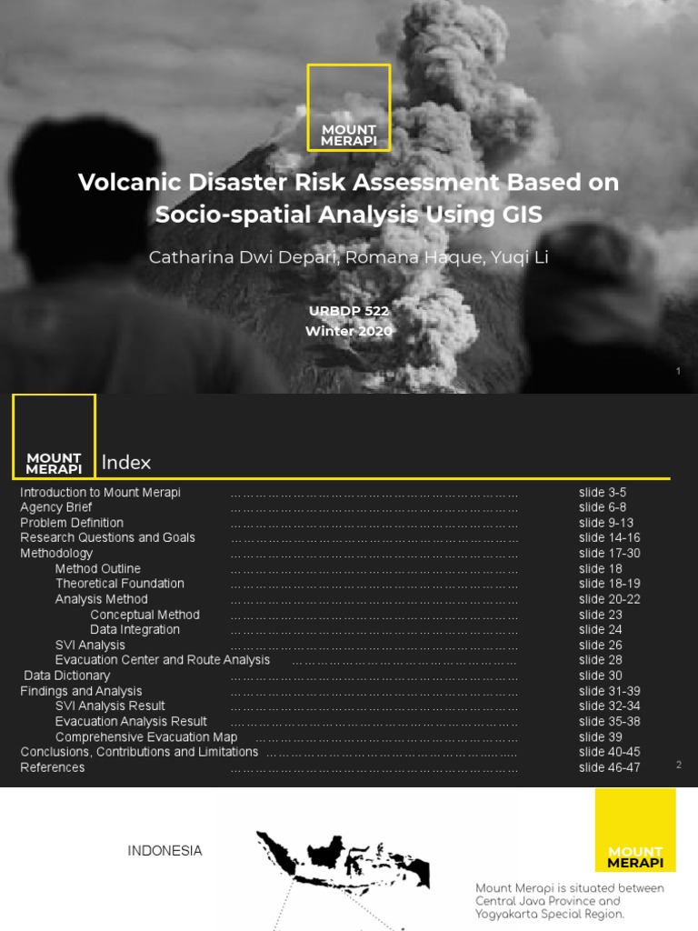 Volcanic Disaster Risk Assessment Based On Sociospatial Analysis Using ...