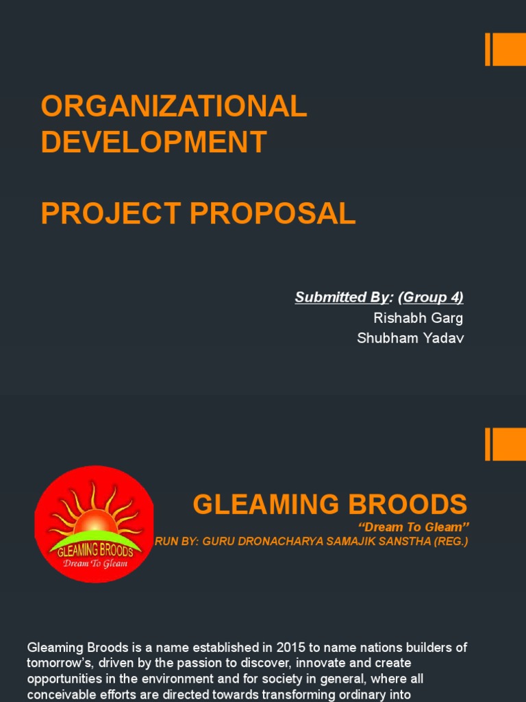 Organizational Development Project Proposal: Submitted By: (Group 4 ...