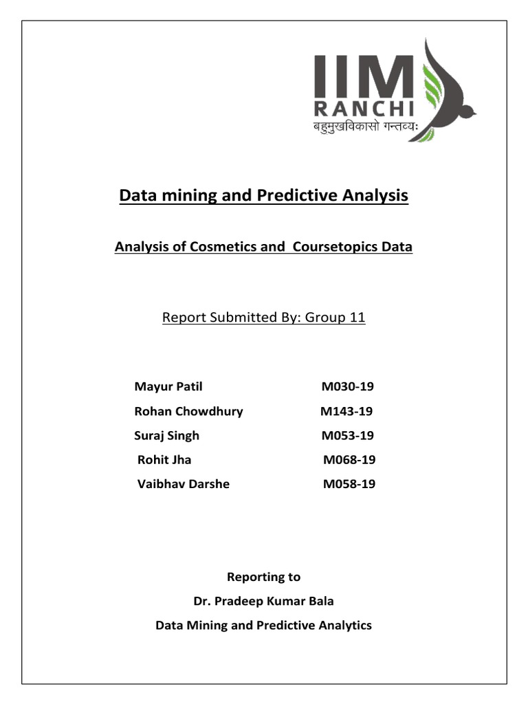 Data Mining and Predictive Analysis | PDF | Predictive Analytics | Information Technology