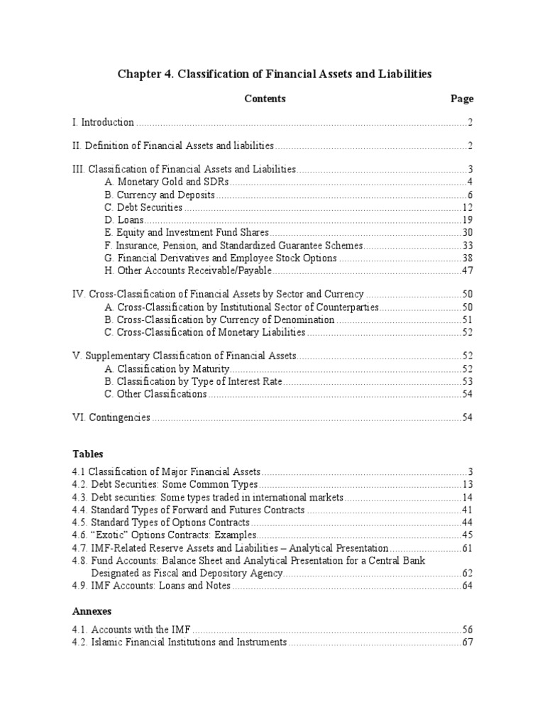 Chapter 4. Classification of Financial Assets and Liabilities | PDF ...