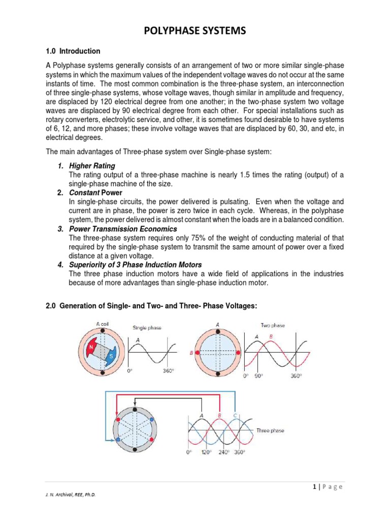 Polyphase Systems: 1. Higher Rating | PDF | Quantity | Electrical Components