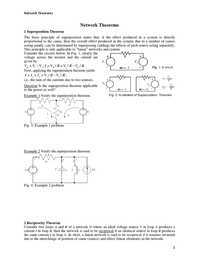 Network Theorem | Download Free PDF | Electrical Network | Network Analysis (Electrical Circuits)