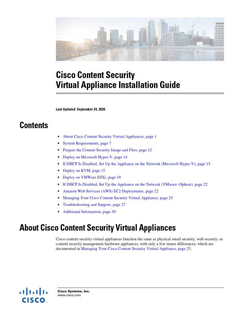 Cisco Content Security Virtual Appliance Installation Guide: Last ...