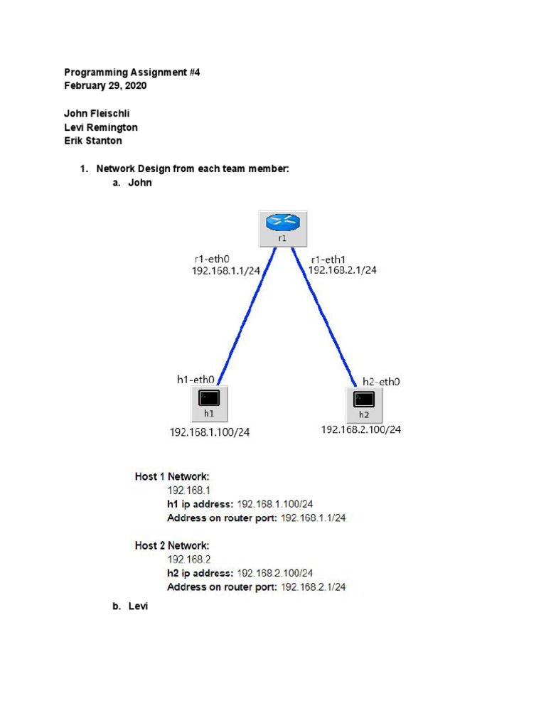 Programming Assignment 4 Documentation | PDF | Ip Address | Router ...