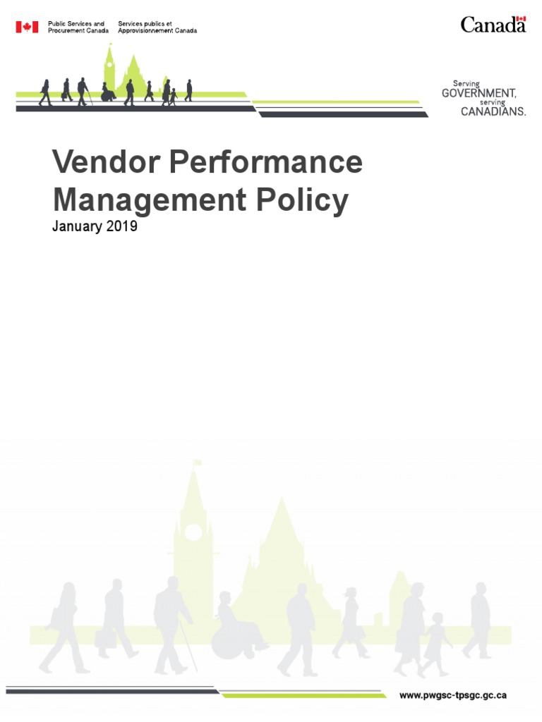Vendor Performance Management Policy: January 2019 | PDF | Procurement ...
