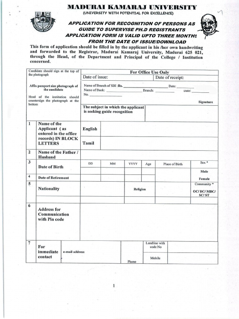 Guideship Application Mku | PDF