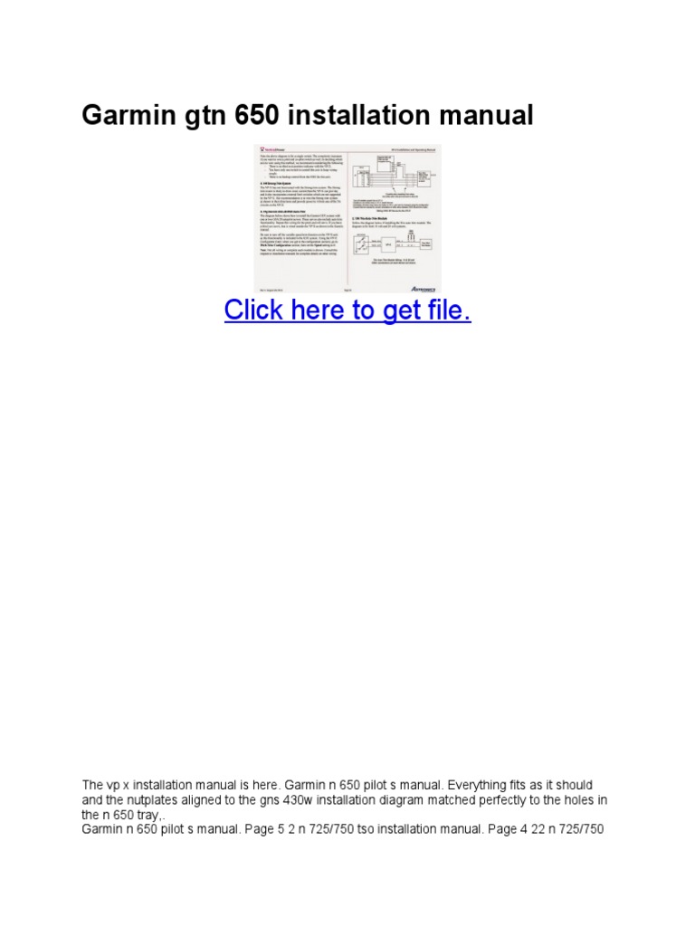 Garmin GTN 650 Installation Manual | PDF | Aviation | Aerospace Engineering