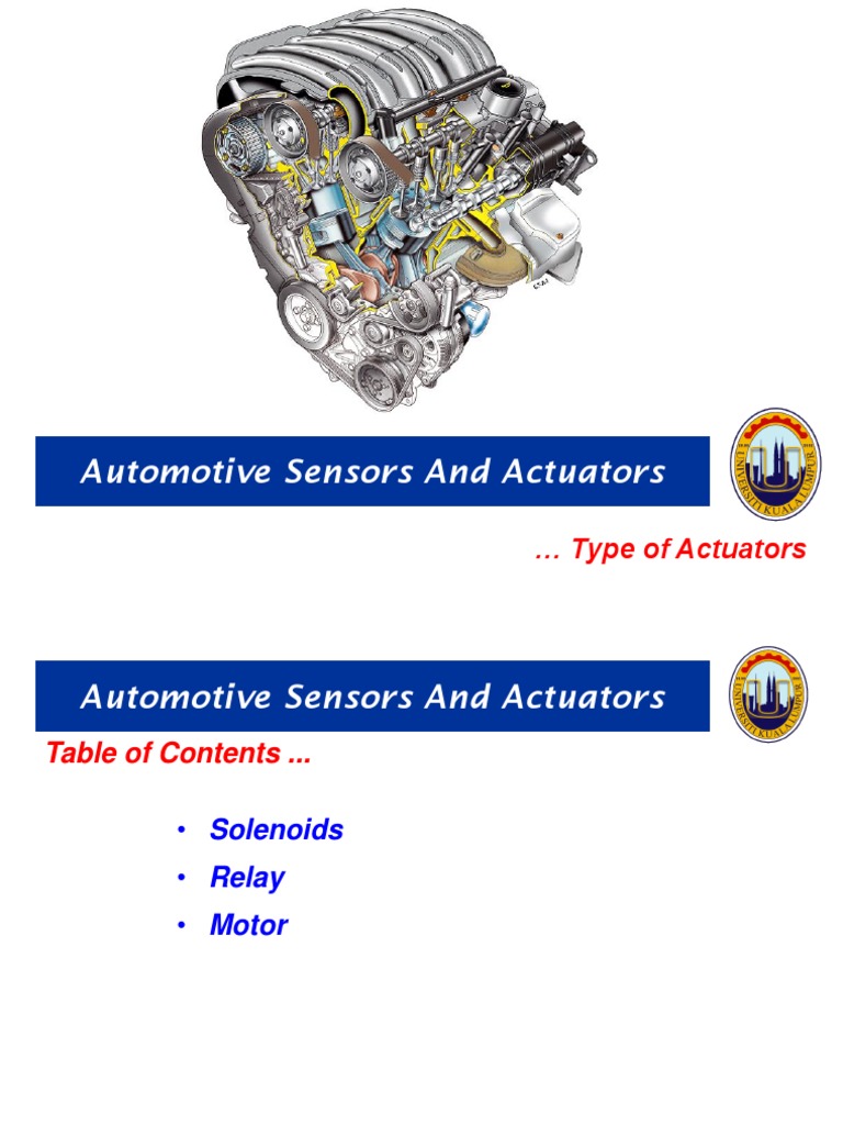 Sensor and Actuators - Type of Actuators | PDF | Relay | Switch