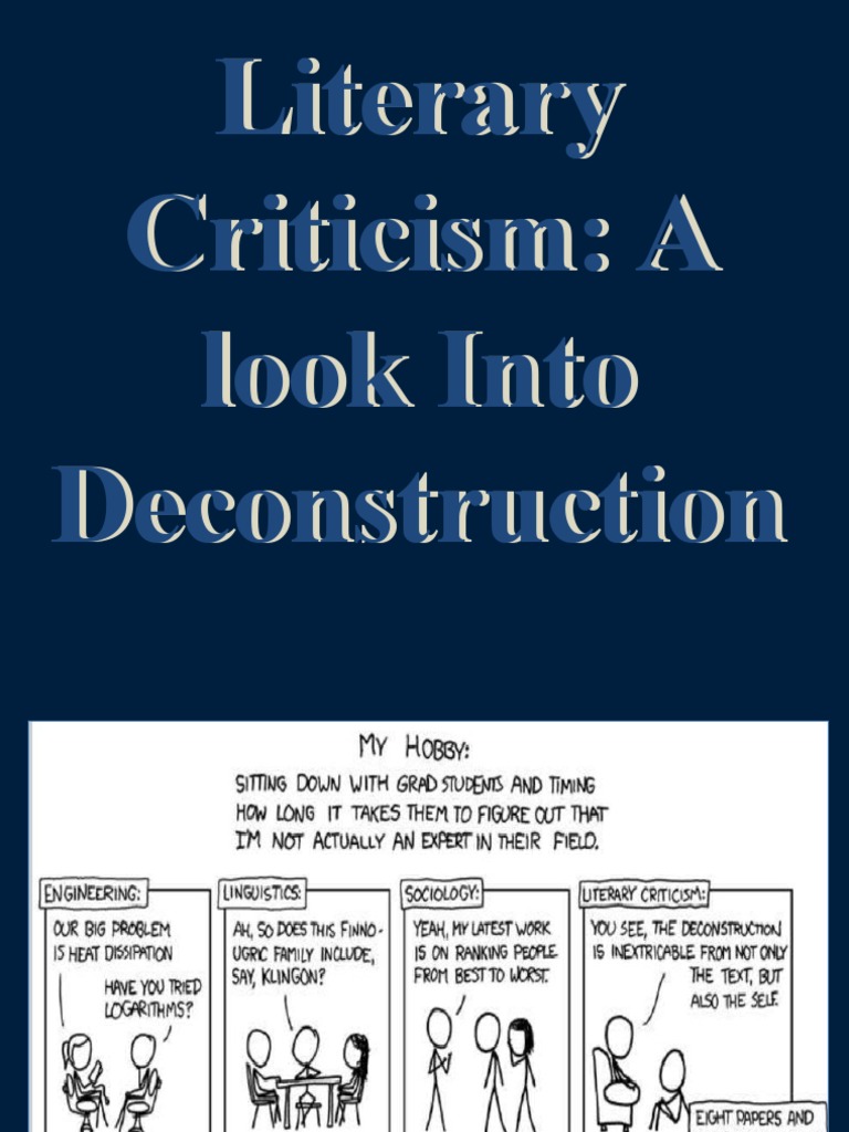Literary Criticism DECONSTRUCTION | PDF | Deconstruction | Neo Marxism