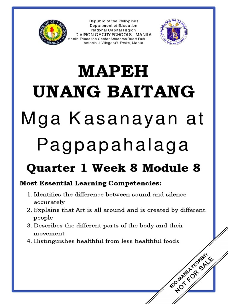 MAPEH 1 - Q1 - W8 - Mod8 | PDF