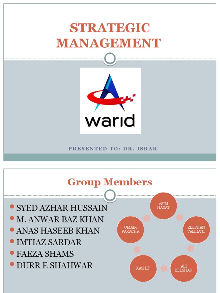 Presentation On Warid Telecom | PDF | Competition | Business Economics