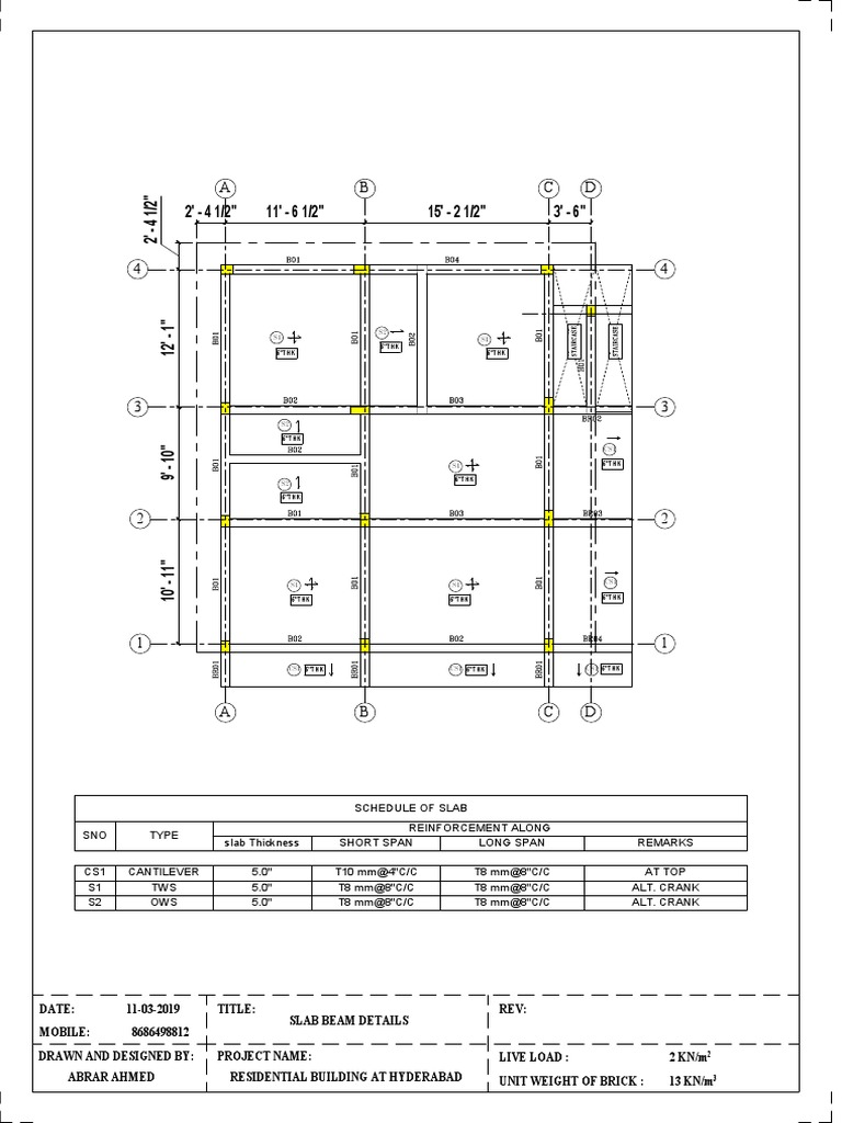 Slab Beam Details | PDF
