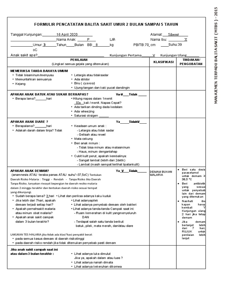 Format MTBS Ujian Bobby | PDF