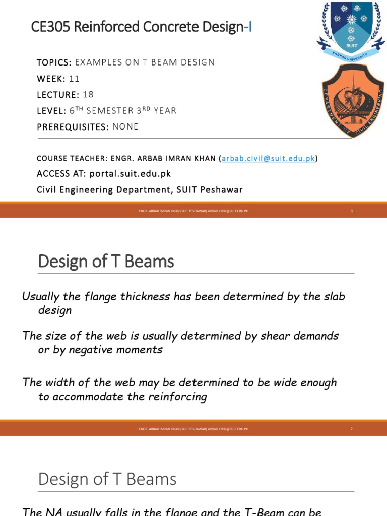 T Beam Design Examples and Calculations | PDF | Economic Sectors ...