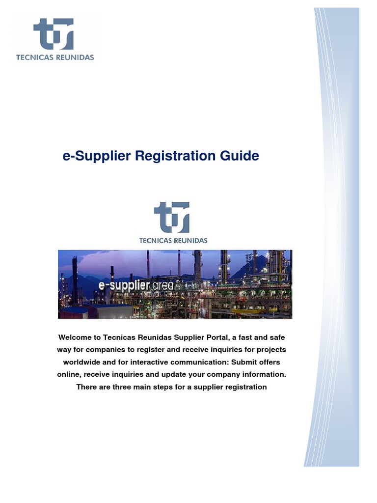 e-Supplier Registration Process Guide | PDF | Request For Information ...