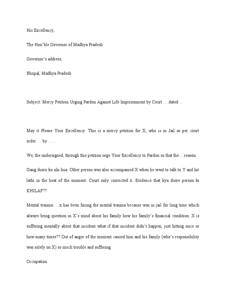 Mercy Petition | PDF | Pardon | Legal Procedure