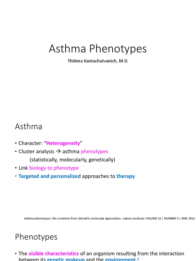 Asthma Phenotypes | PDF | Asthma | T Helper Cell