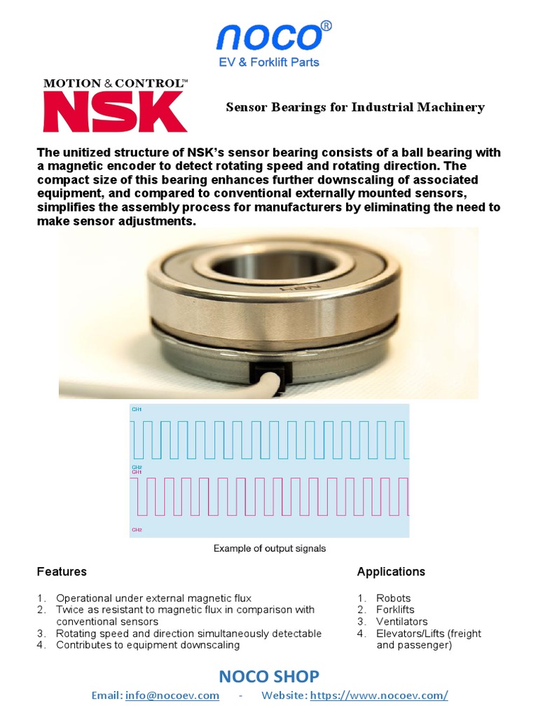 NSK Sensor Bearings Overview | PDF | Home & Garden