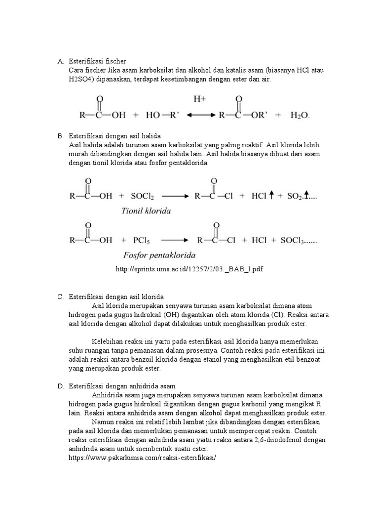 Macam Macam Esterifikasi | PDF