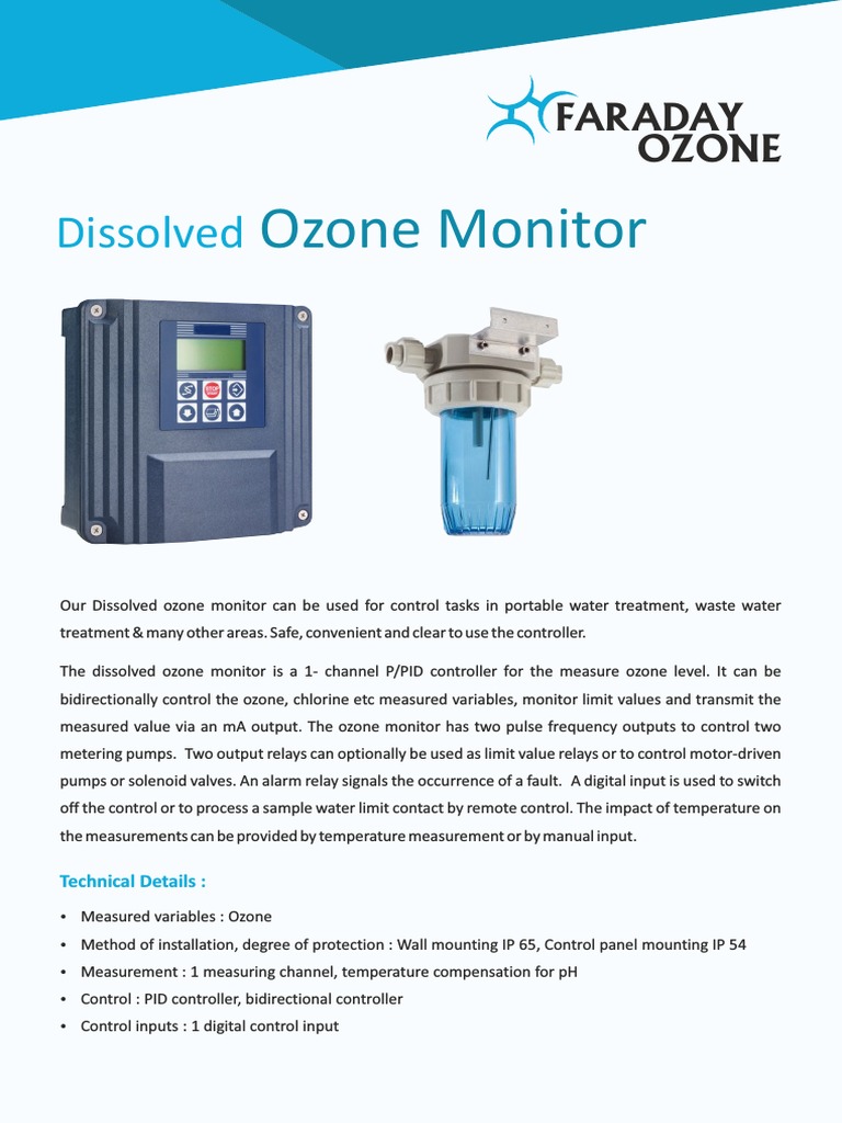Dissolved Ozone Monitor Brochure | PDF | Relay | Control Theory